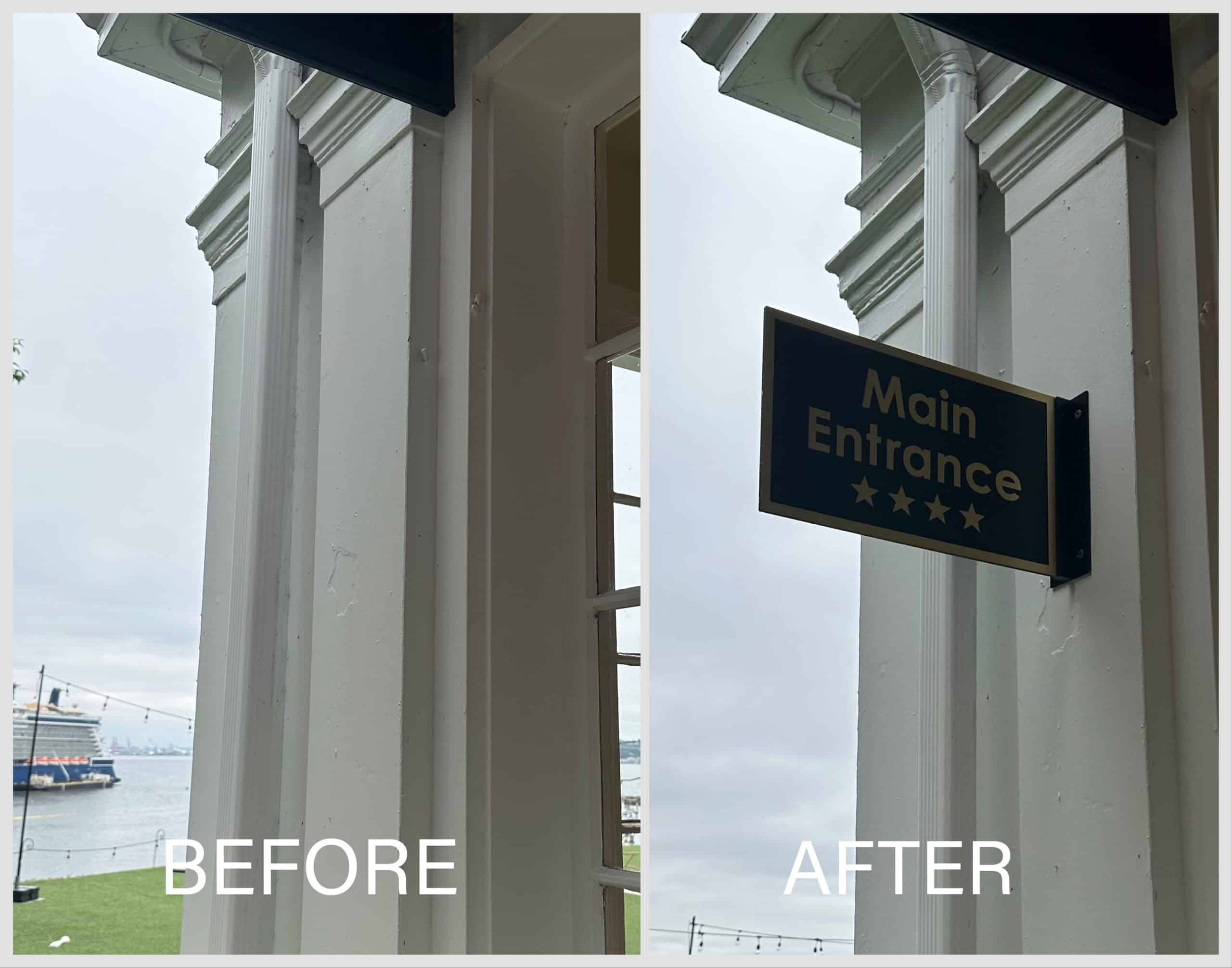 Main Entrance Sign Mounting | Phil's Home Services